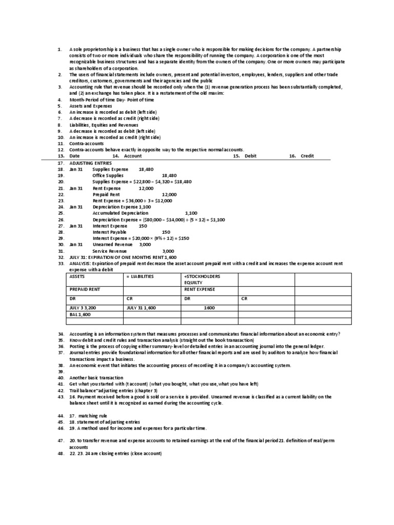 Accounting Exam | PDF | Debits And Credits | Expense
