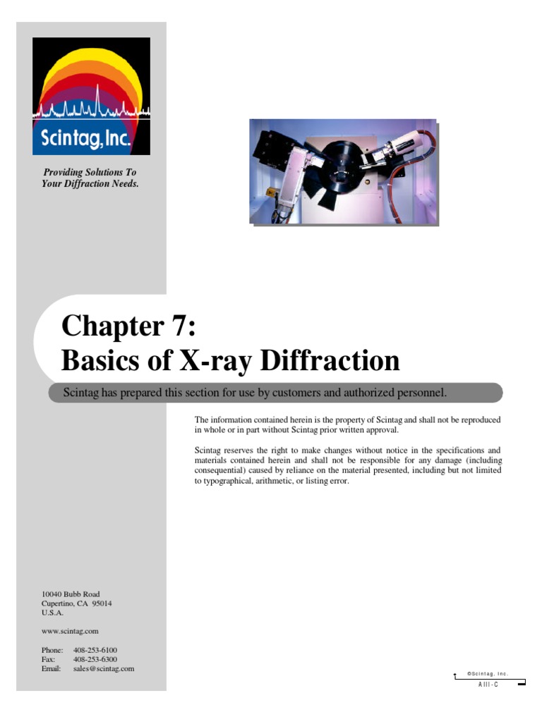 Basics of X-Ray Diffraction | PDF | X Ray Crystallography | Crystallite