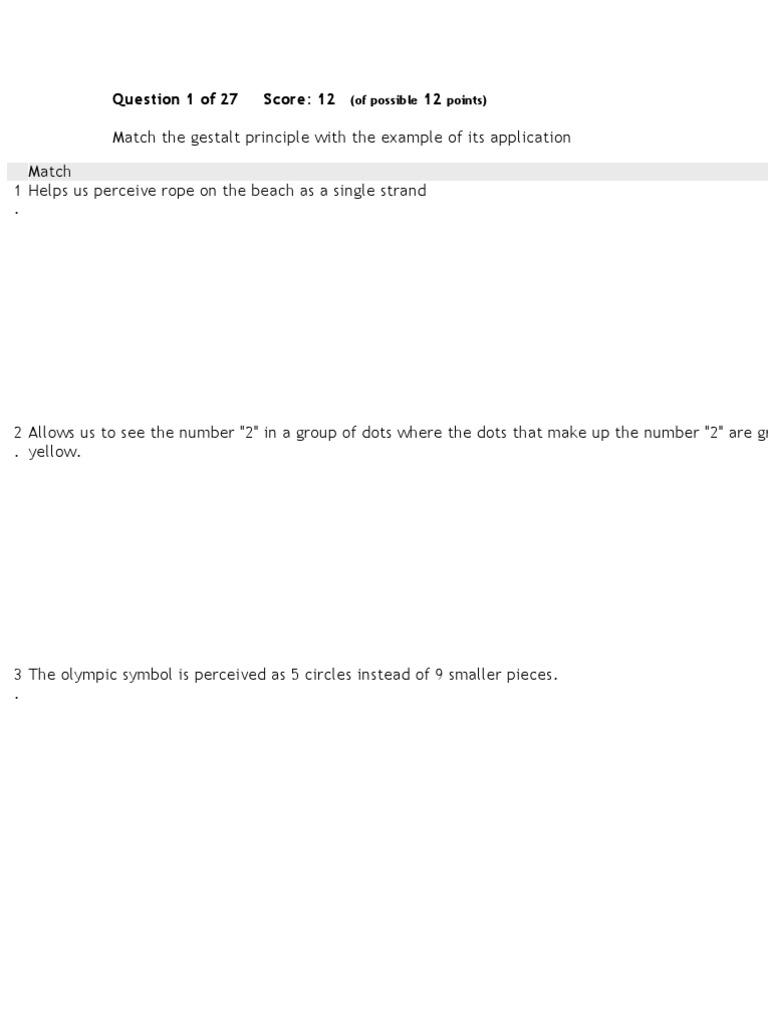 Cog Tests | PDF | Attention | Recall (Memory)