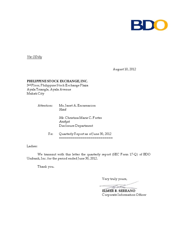 Bdo FS PDF | PDF | Bdo Unibank | Expense