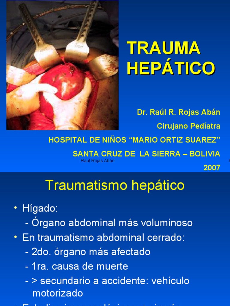 Trauma Hepatico | PDF | Lesión | Hígado