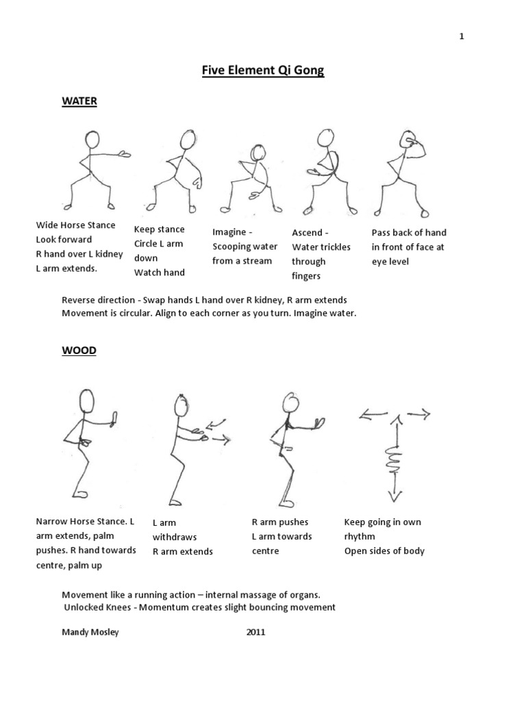 Five Element Qi Gong Exercises Guide | PDF | Self-Improvement | Wellness