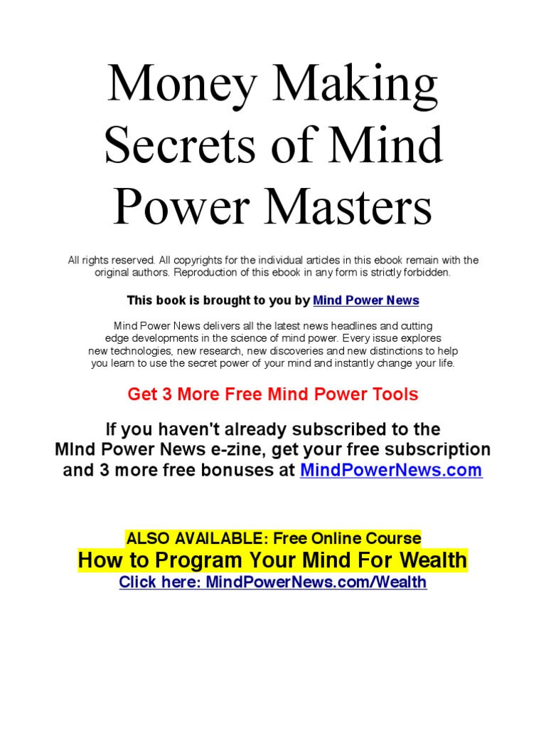 Money Secrets | PDF | Law Of Attraction (New Thought) | Thought