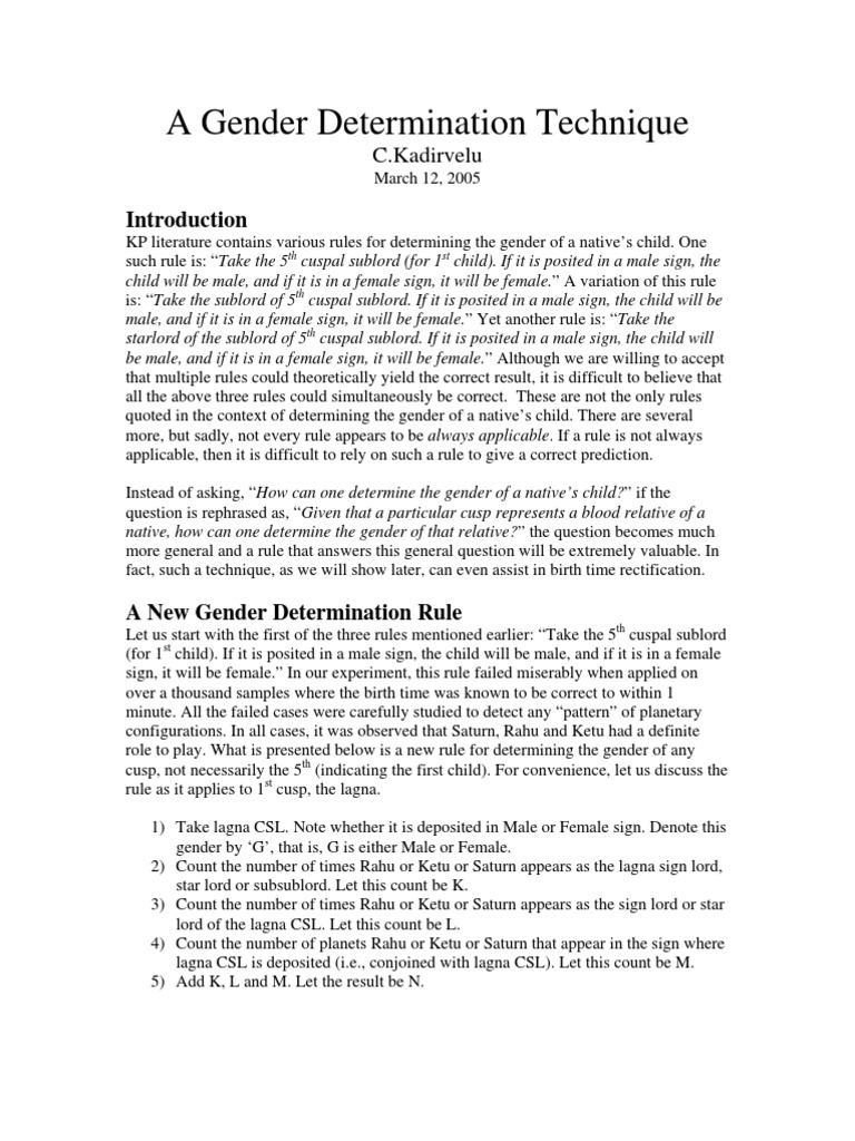 Gender+Determination Kadirvelu | PDF | Gender | Gender Studies