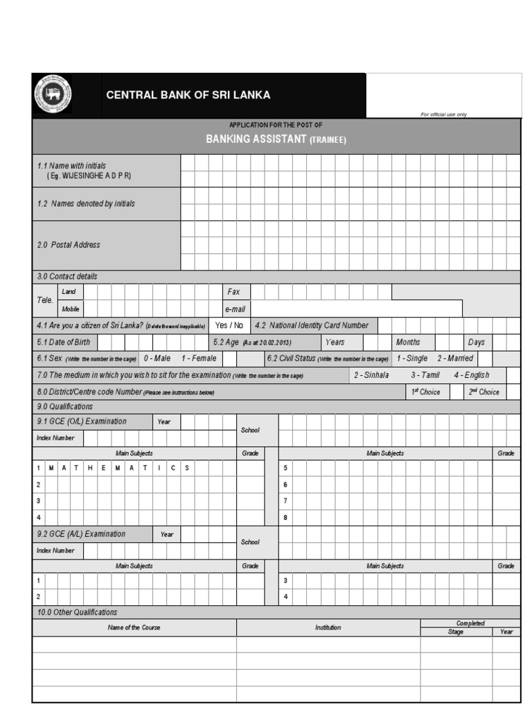 Central Bank of Sri Lanka: Banking Assistant | PDF | Government ...