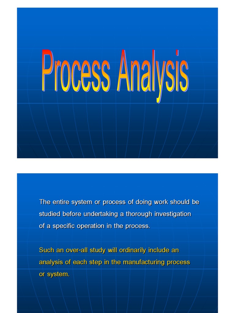 Process Analysis | PDF