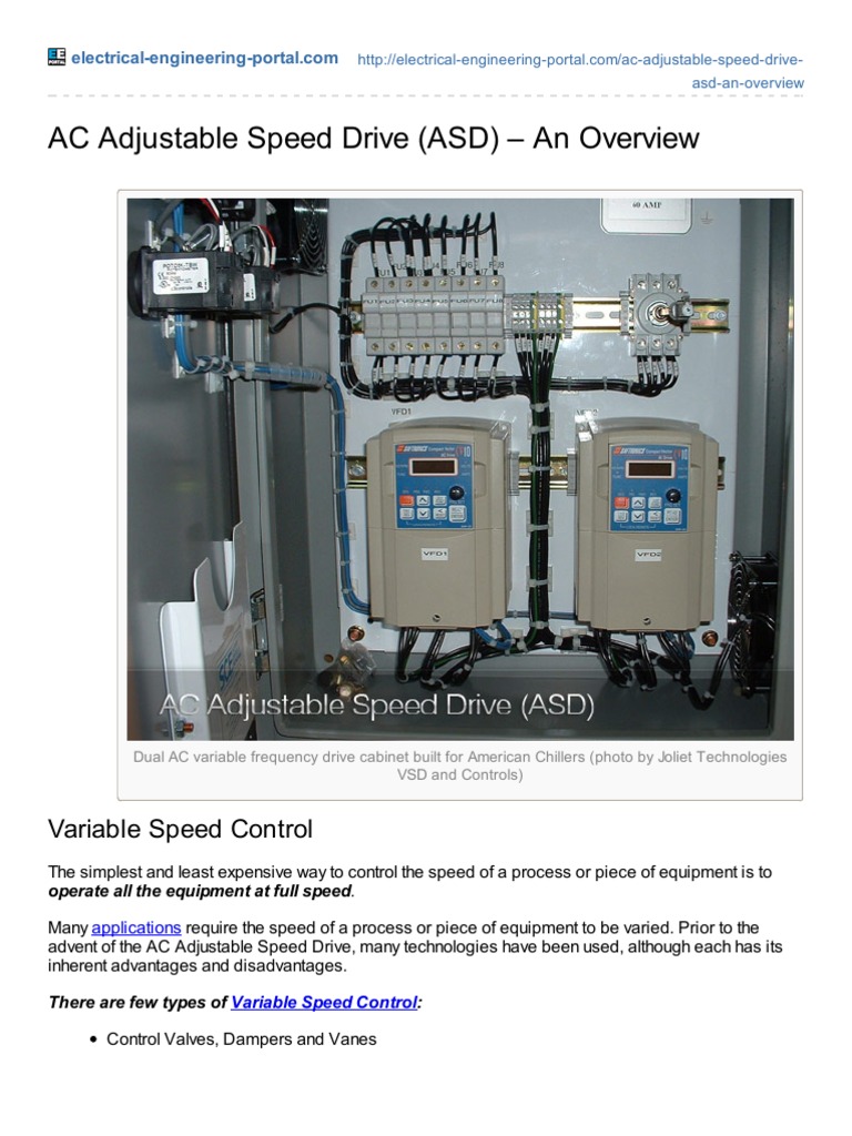 AC Adjustable Speed Drive ASD An Overview | PDF | Electric Motor ...