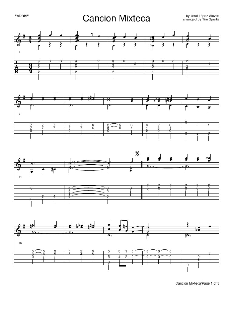 Cancion Mixteca | PDF | Cocina, comidas y vino | Estudios de idiomas ...