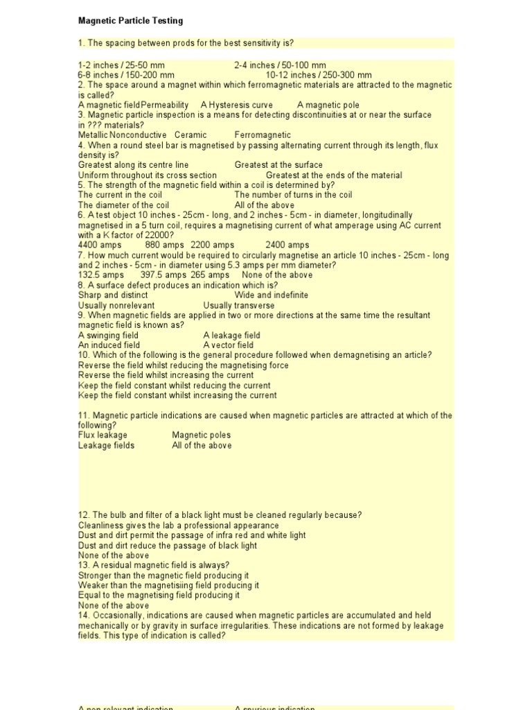 Magnetic Particle Testing (2) | Magnetism