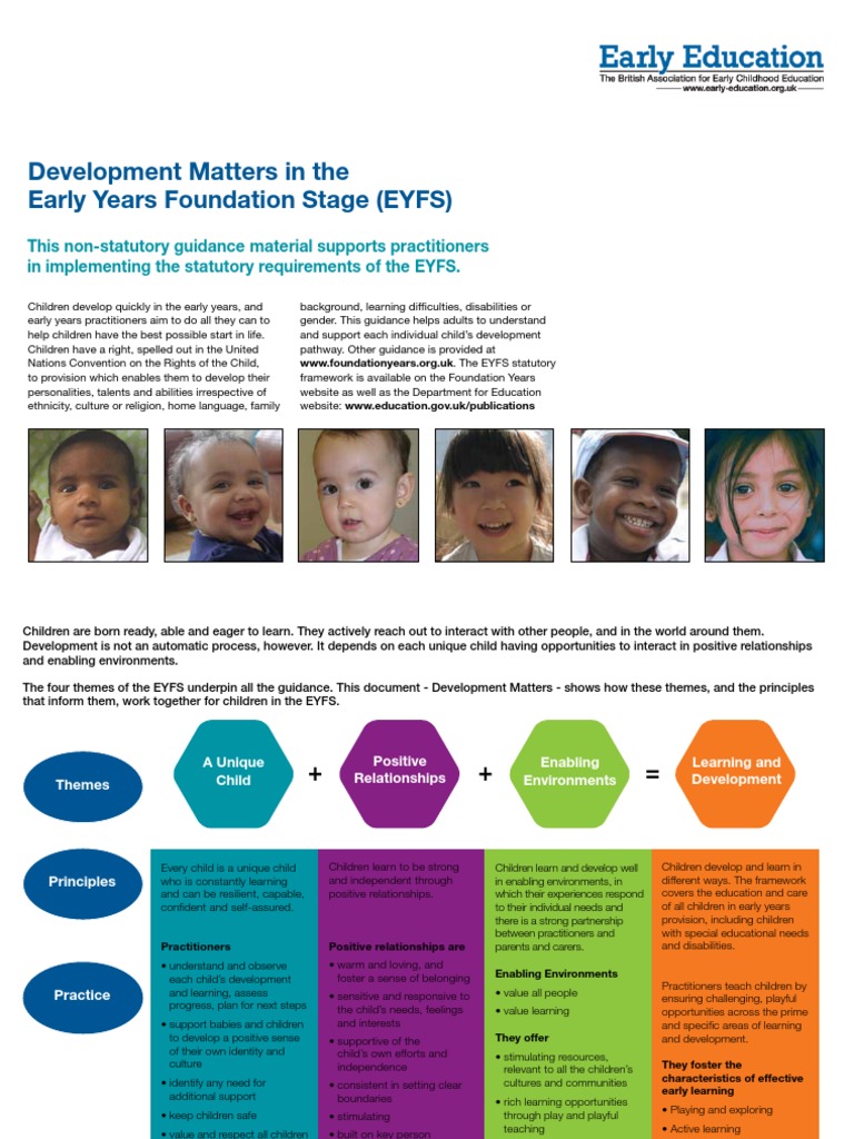 EYFS - Development Matters | PDF | Learning | Emotions