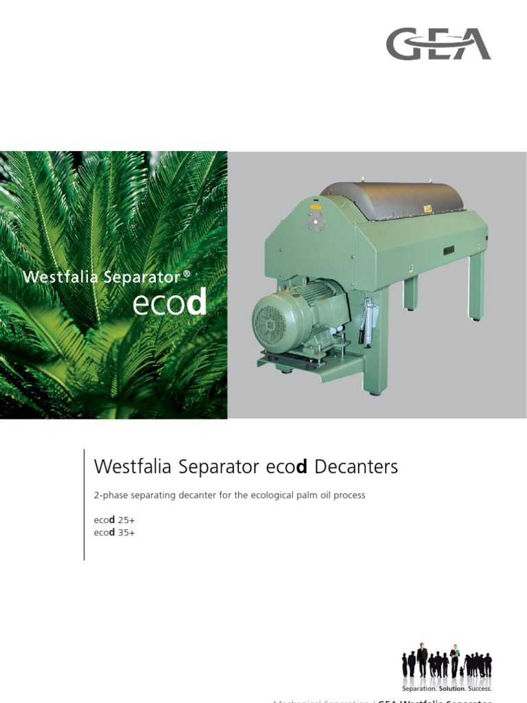Westfalia Separator Ecod Decanters | PDF | Kilogram | Petroleum