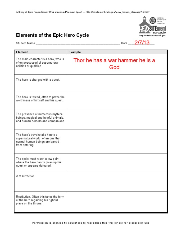 Epic Hero Characteristics and Examples | PDF | General Fiction