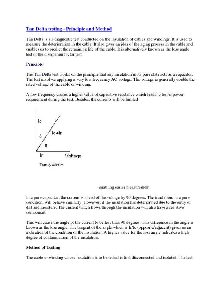Tan Delta Testing | PDF