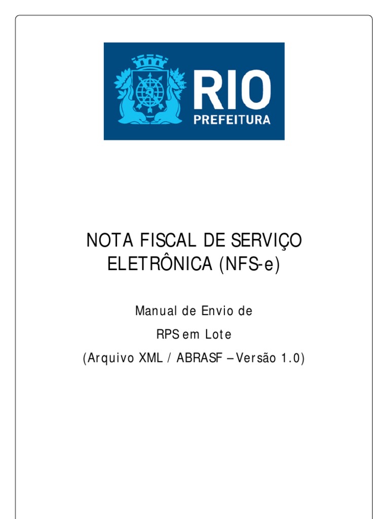 NFSe Layout Rps XML | PDF | XML | Recibo