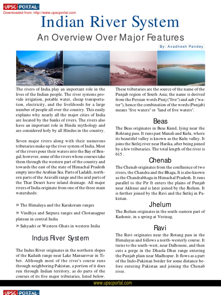 Indian River System | PDF | Water And The Environment | Fluvial Landforms