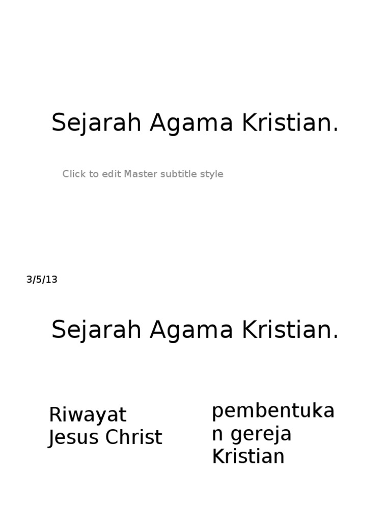 Sejarah Agama Kristian | PDF