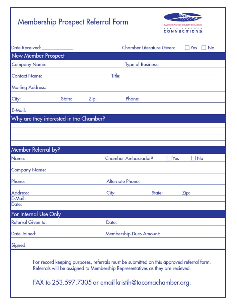 2009 - Membership Prospect Form Web | PDF