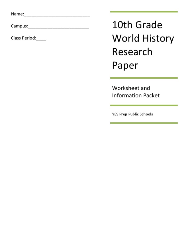 10th Grade World History Research Guide | PDF | Occupy Wall Street ...