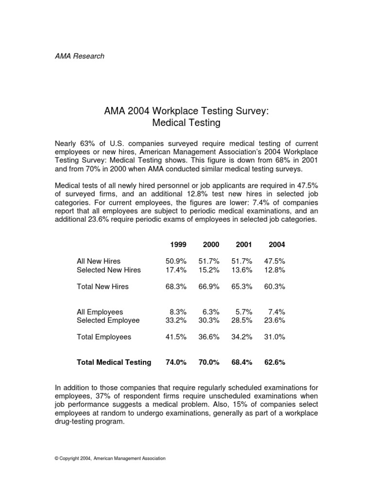 AMA Medical - Testing - 04 PDF | PDF | Physical Examination | Test ...