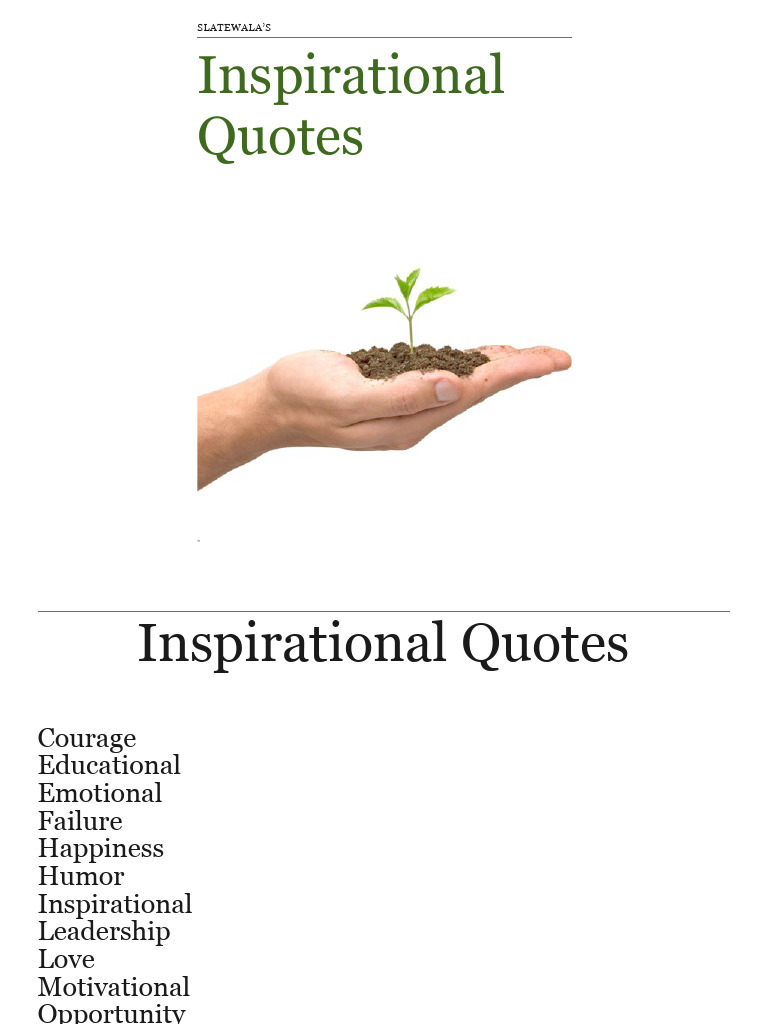 Inspirational Quotes | PDF | Courage | Motivation