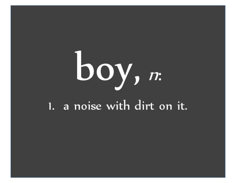Definition of "Boy" in Humor | PDF