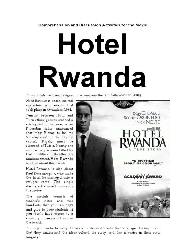 Hotel Rwanda | PDF | Hutu | Tutsi