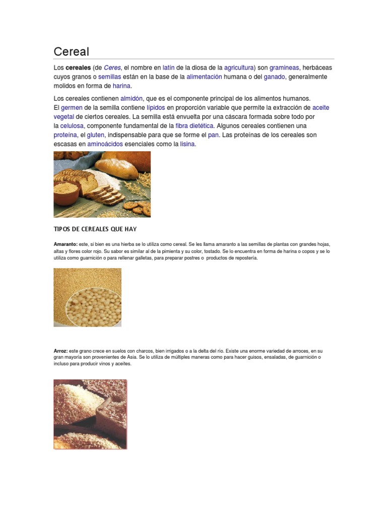 Cereal | PDF | Cereales | Color