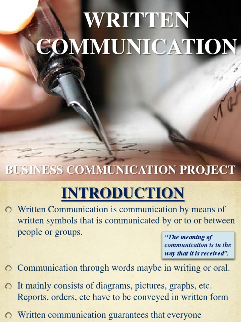 Introduction to Business Written Communication | PDF | Email | Memorandum