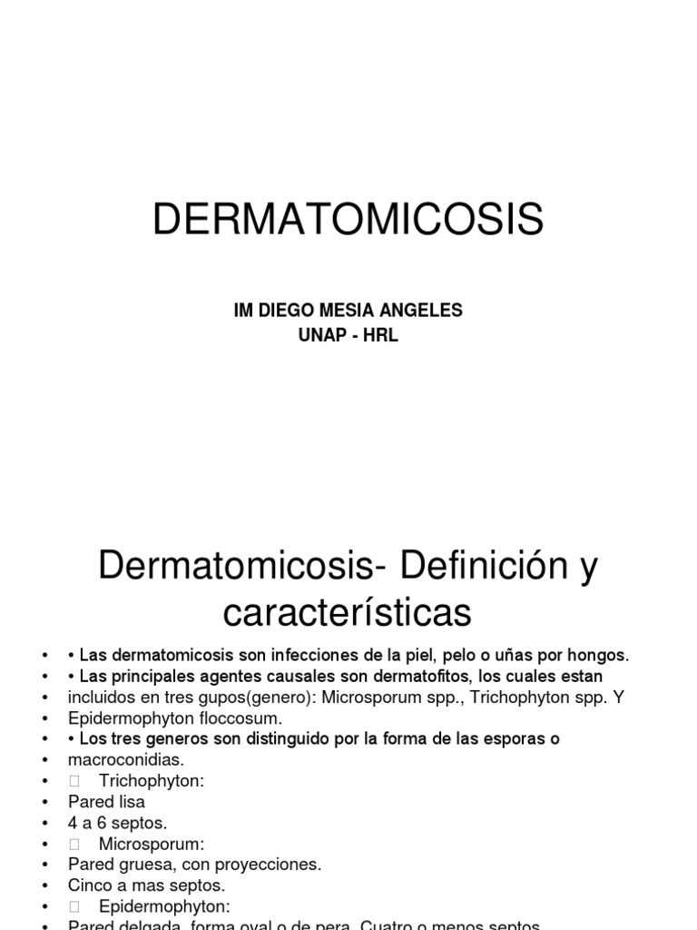 DERMATOMICOSIS | PDF | Rtt | Microbiología