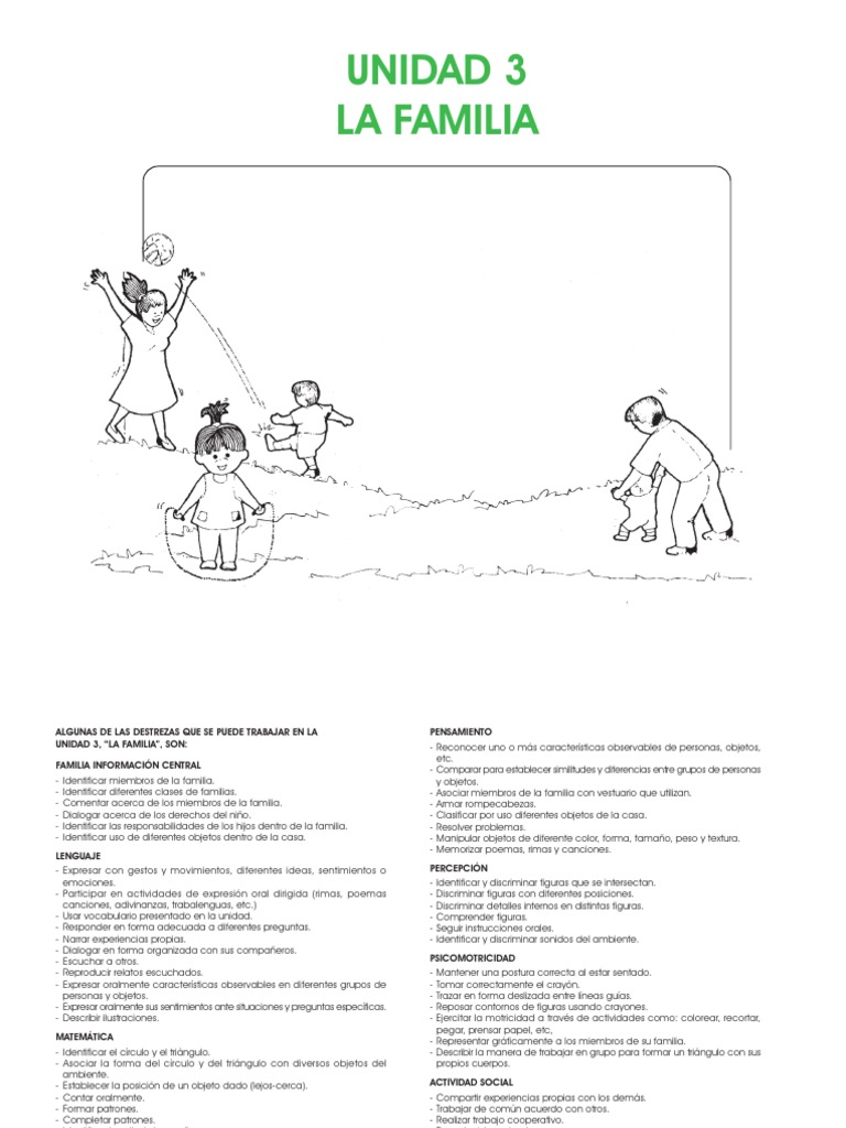 Actividades familiares para colorear | PDF | Artes del Lenguaje y ...