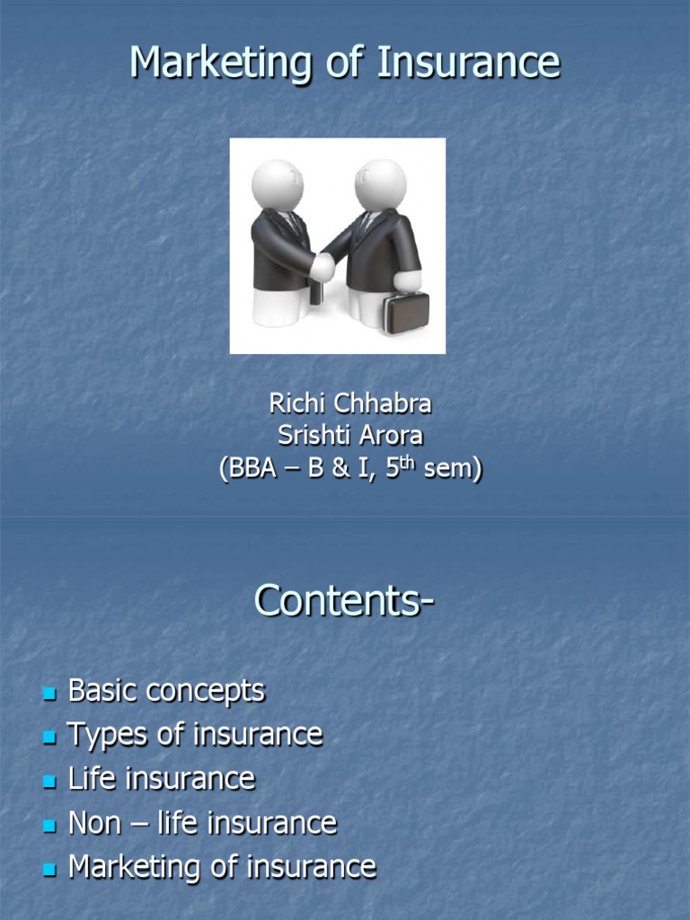 Insurance Marketing Overview and Types | PDF | Insurance | Life Insurance