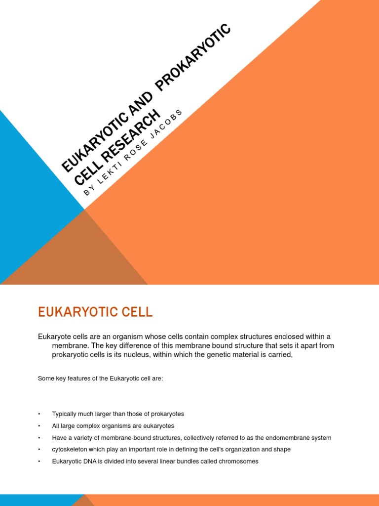Eukaryotic and Prokaryotic Cell Research | PDF | Eukaryotes | Cell ...