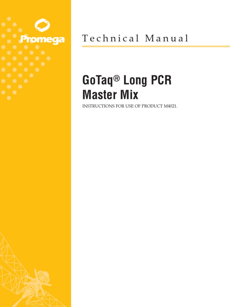 Go-Taq Long PCR Master Mix Protocol | PDF | Polymerase Chain Reaction ...