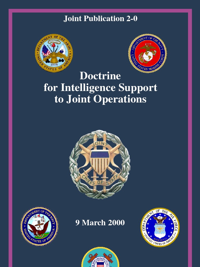 JP 2-0 Intelligence Support To Joint Operations (Mar 2000) | PDF ...