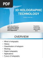 3d Holographic Projection Technology | PDF | Holography | Atomic