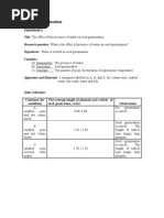 Seed Germination Report Sample (Easy) | PDF | Seedling | Seed