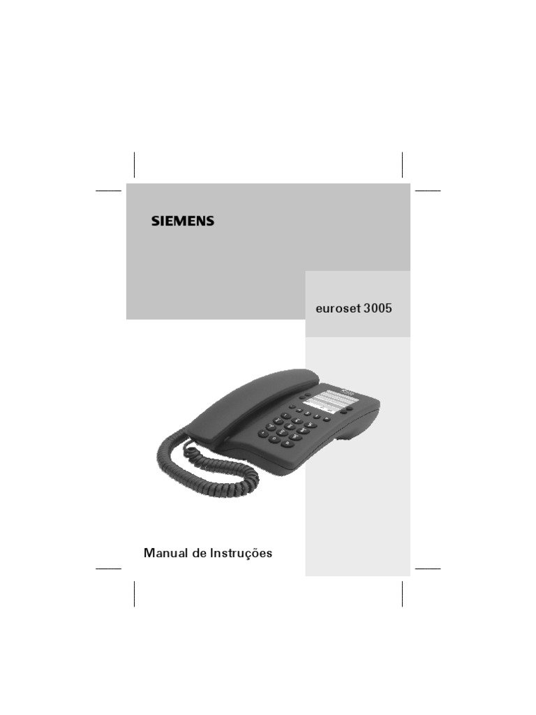 Manual Siemens Euroset 3005 | PDF | Telefone | Memória Flash