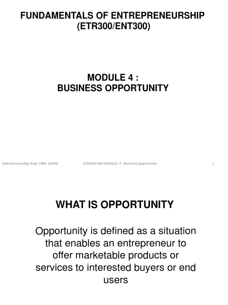Module 4 | PDF | Entrepreneurship | Business