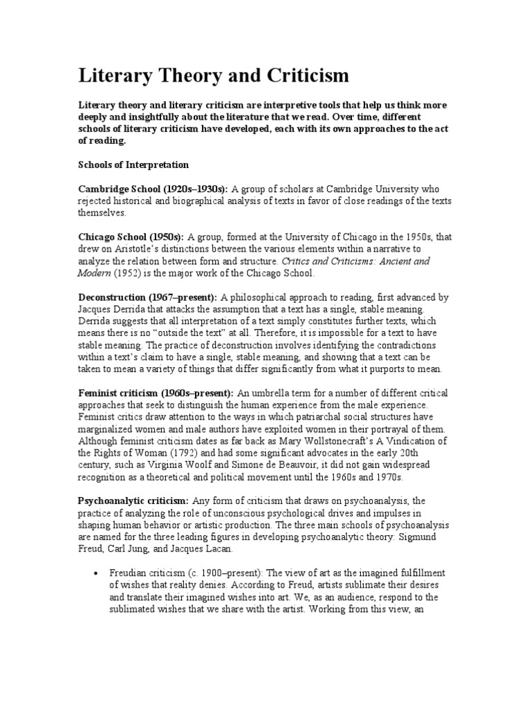 Literary Theory & Criticism | PDF | Literary Theory | Frankfurt School