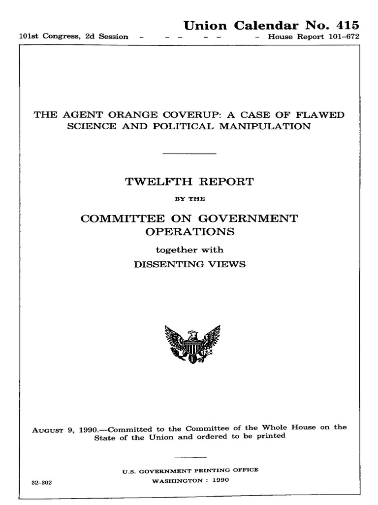 Agent Orange Cover-Up 1990-08-09 | PDF | Agent Orange | Polychlorinated ...