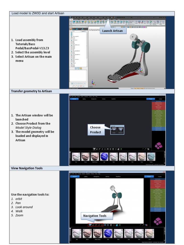 Artisan For ZW3D Tutorial Eng | PDF | Tab (Gui) | Icon (Computing)