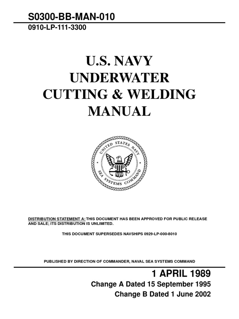Navy Underwater Cutting & Welding | PDF | Underwater Diving | Welding