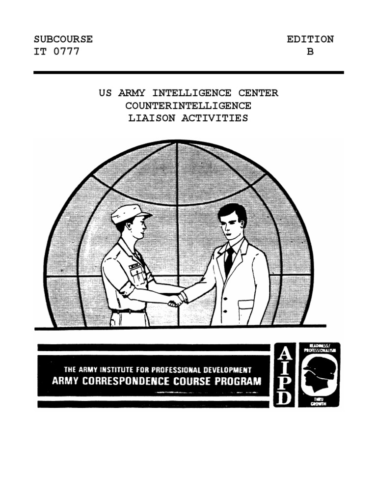 Army Counterintelligence Liaison Activities | Military Police ...