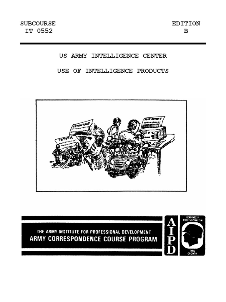 Army Intelligence Product Use | PDF | Military Intelligence | Staff ...