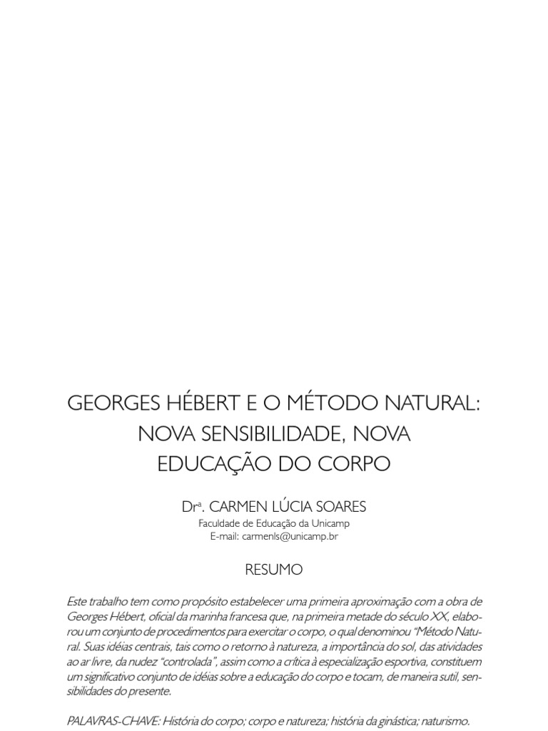 Georges Hébert e o Método Natural | PDF | Jean-Jacques Rousseau | Física