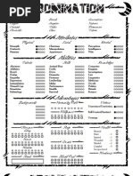 WOD - Werewolf - The Apocalypse - Character Sheet - 2nd Edition | PDF