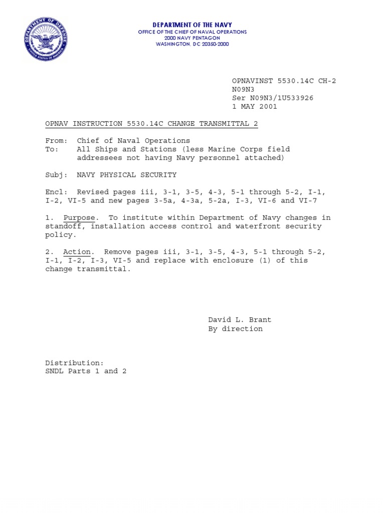 Navy Physical Security | PDF | United States Navy | Physical Security