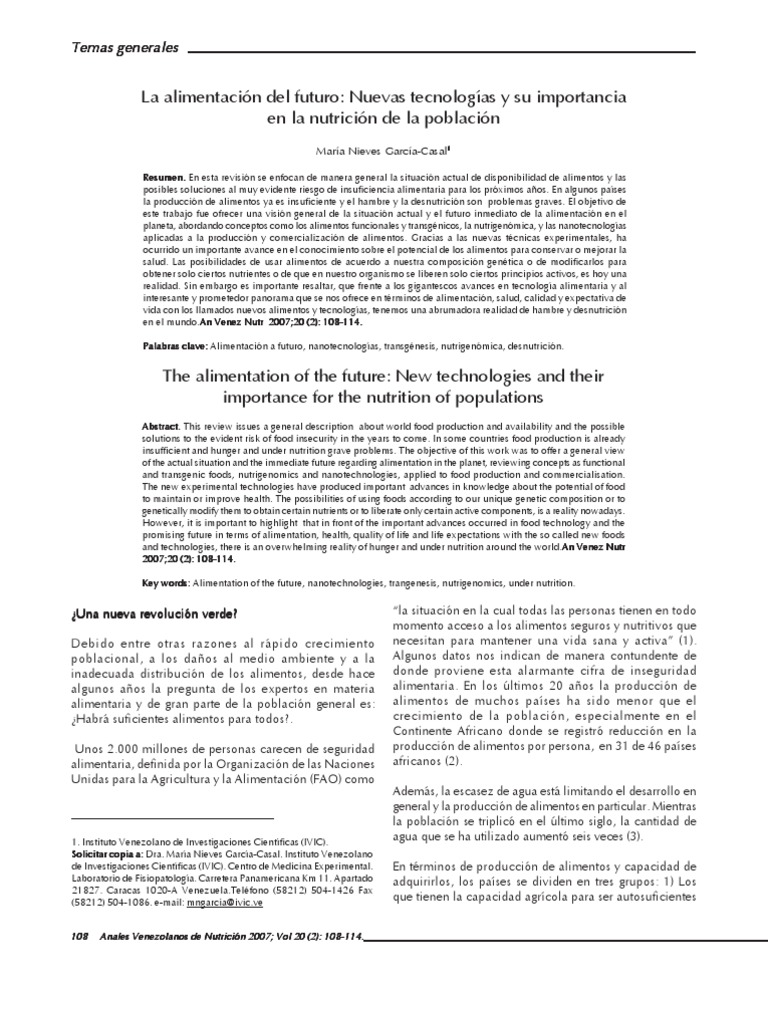La Alimentacion Del Futuro Nuevas Tecnologias y Su Importancia en La ...