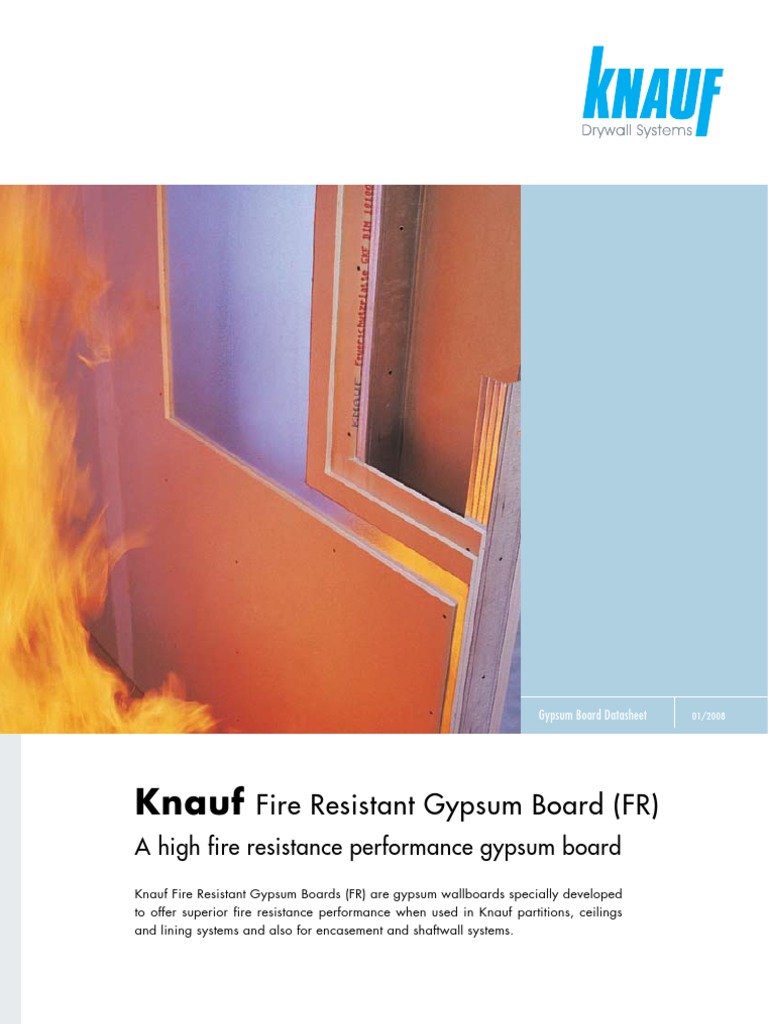 Knauf Fire Resistant Gypsum Board Specs | PDF