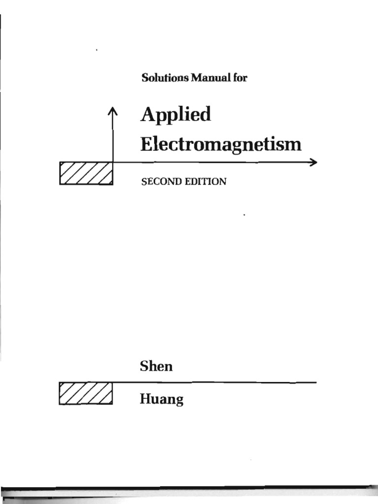 Applied Electromagnetism 2nd Ed - Solutions Manual | PDF | Antenna ...